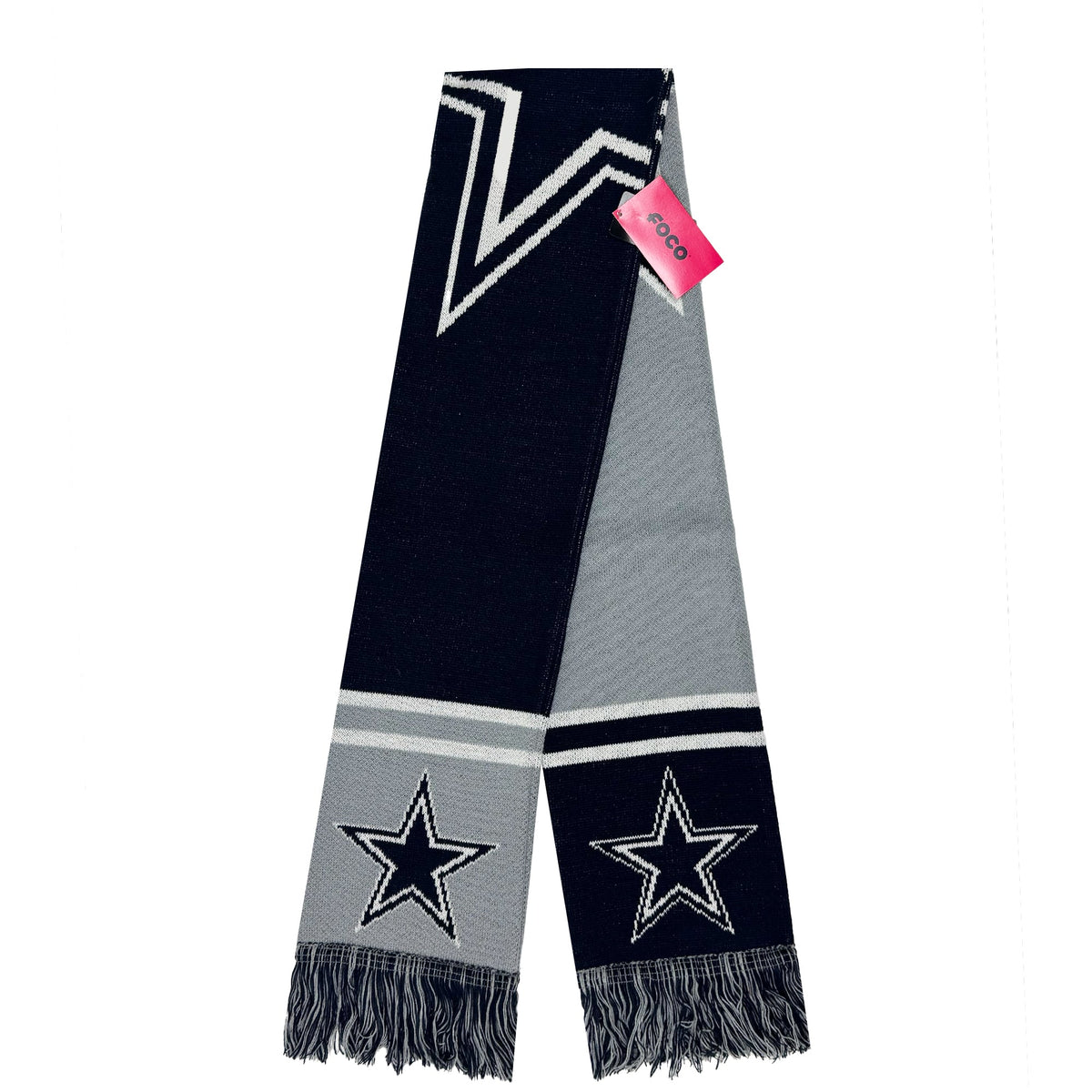 Dallas Cowboys Color Block Double-Sided Scarf Navy-Silver – Sports ...