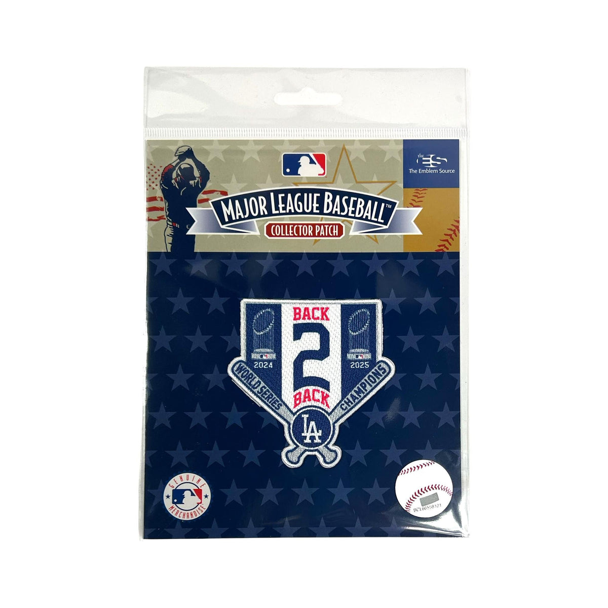 Dodgers Back 2 Back Champions Patch - White/Dodger Blue – Sports Treasures