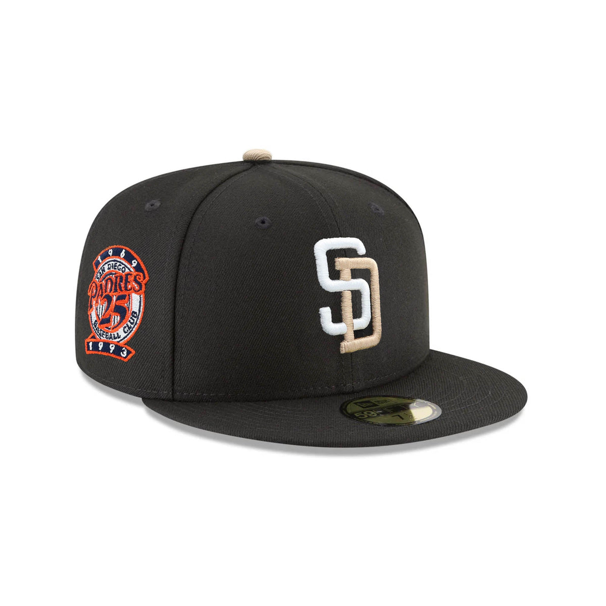 Padres Black 25th Anniversary 59FIFTY Cap | Sports Treasures
