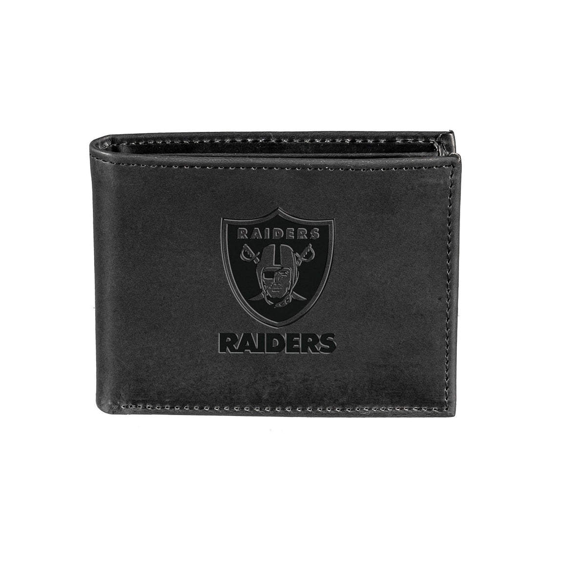 Bi-Fold Leather Wallet 4.3 x 3.5 In | Las Vegas Raiders – Sports Treasures